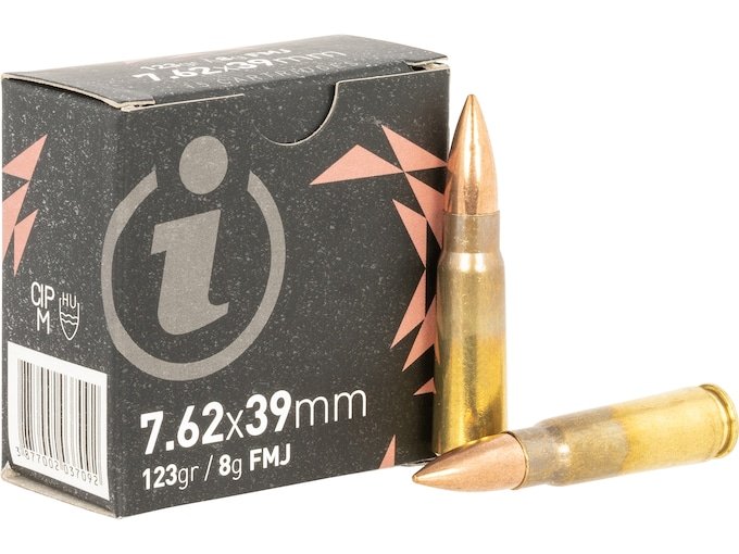 Igman 7.62x39mm Ammo 123 Grain Full Metal Jacket Box of 1000 - Smoky ...